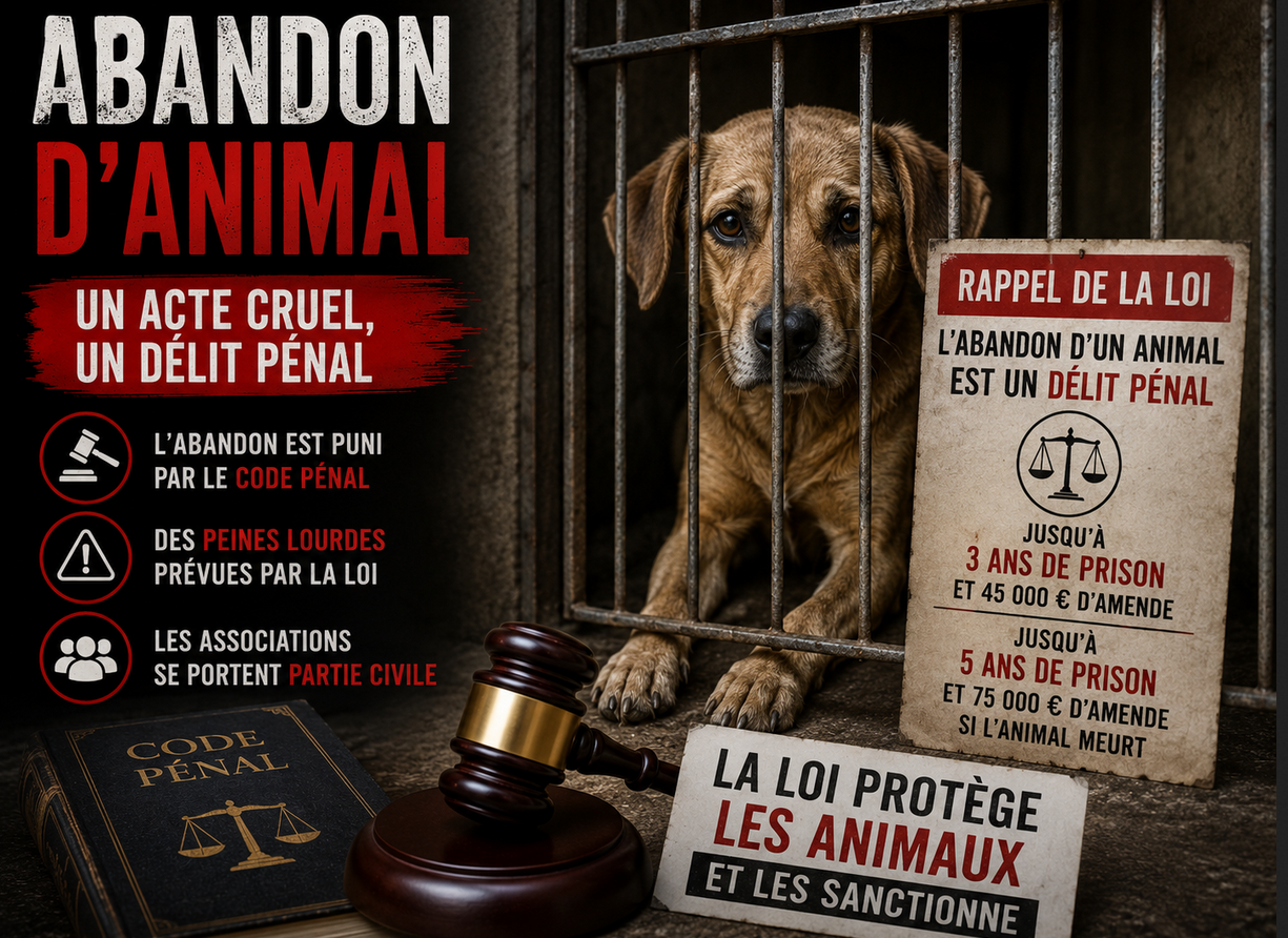 Abandon d'animaux en France : chiffres 2026, sanctions pénales, peines ...